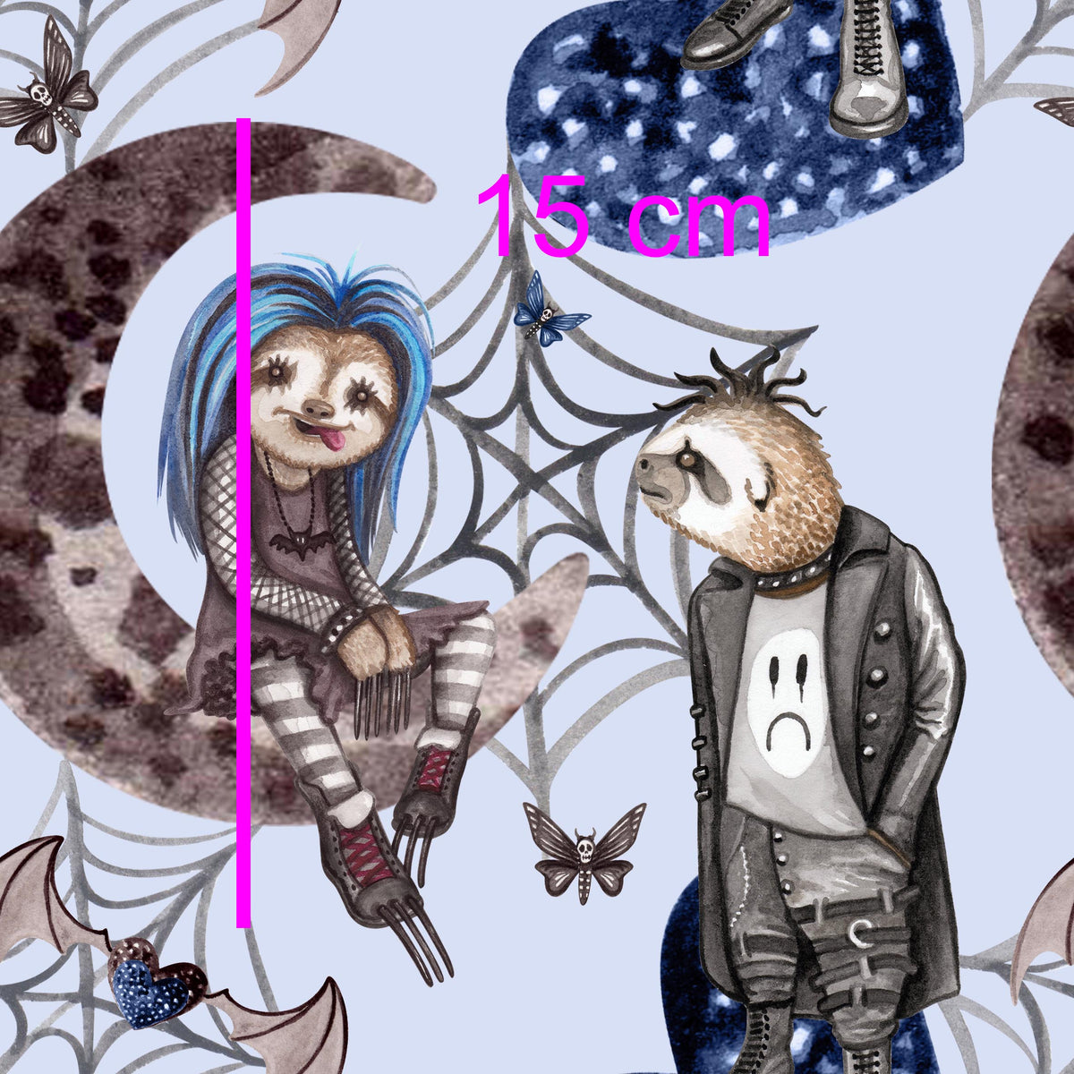 Goth Sloths – Hop Skip Jump Fabrics